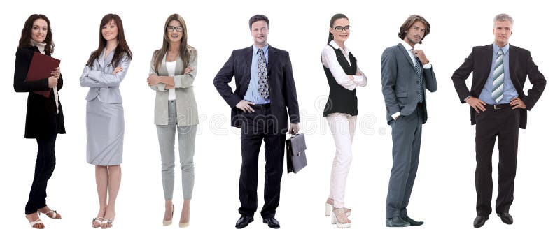 Group of Successful Business People Standing in a Row. Stock Image ...