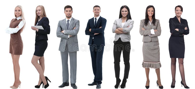 Group of Successful Business People Standing in a Row. Stock Photo ...