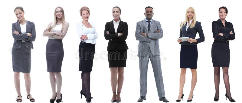 Group of Successful Business People Standing in a Row. Stock Photo ...