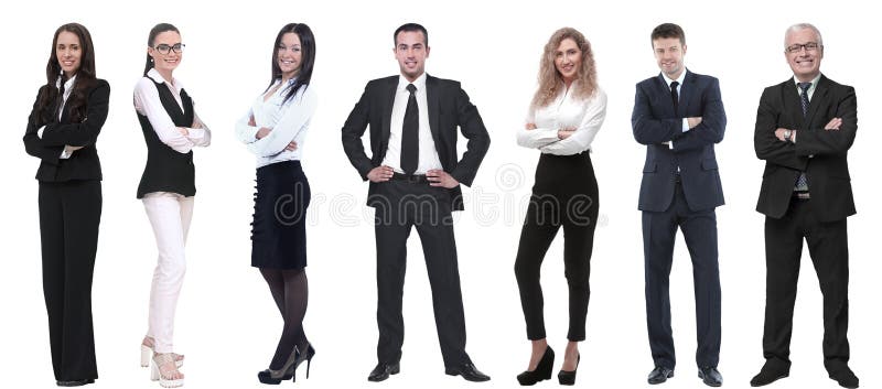 Group of Successful Business People Standing in a Row. Stock Photo ...