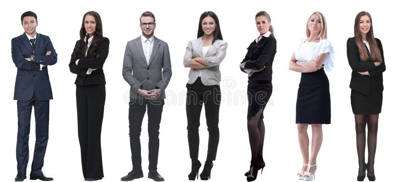 Group of Successful Business People Standing in a Row. Stock Photo ...