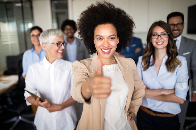 Group of Successful Business People at Work in Office Stock Image ...