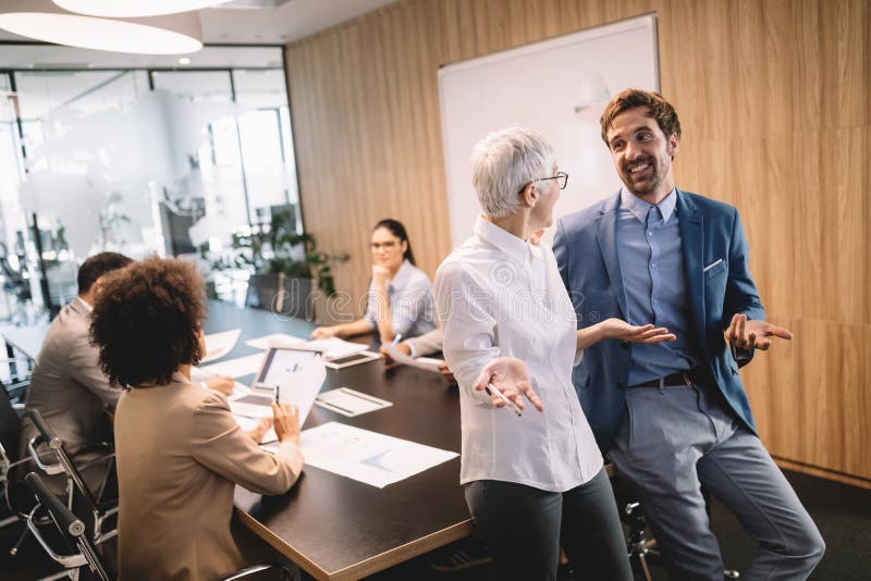Group of Successful Business People at Work in Office Stock Image ...