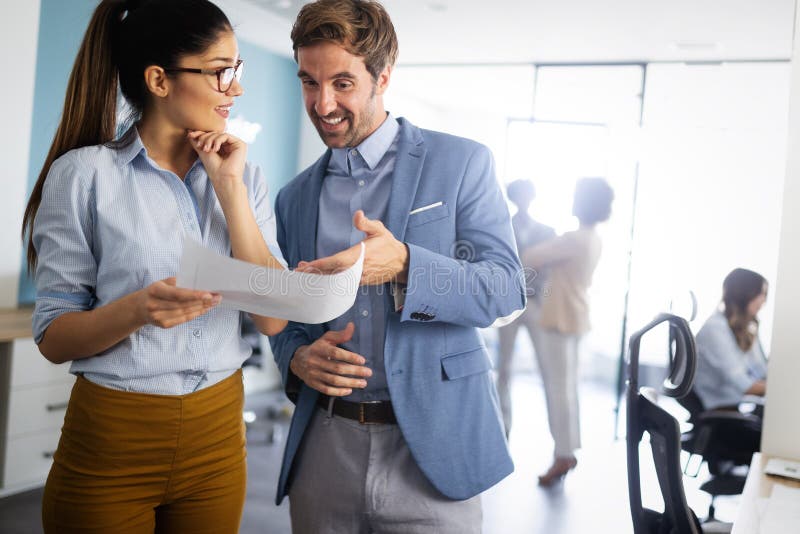 Group of Successful Business People at Work in Office Stock Photo ...