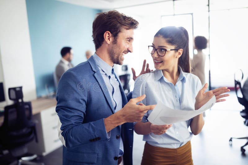 Group of Successful Business People at Work in Office Stock Photo ...