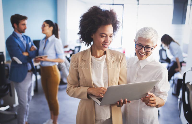 Group of Successful Business People at Work in Office Stock Image ...