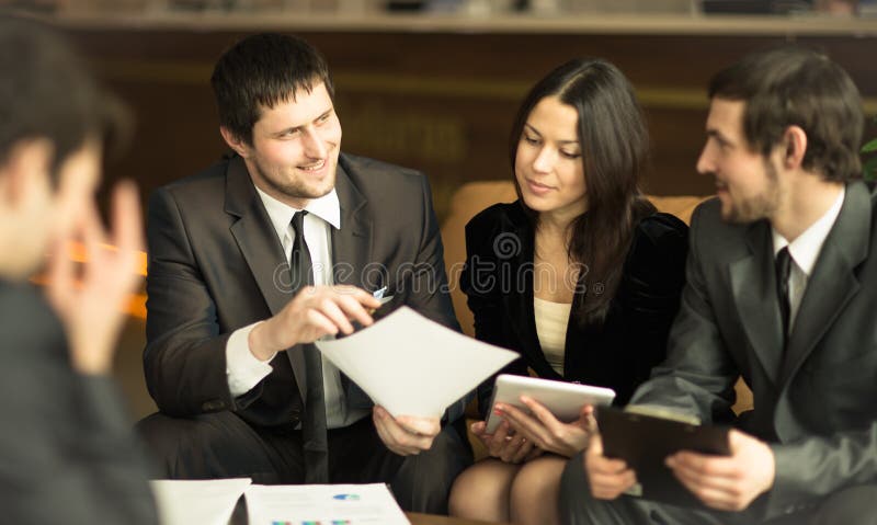 A Group of Successful Businessmen. Stock Photo - Image of explaining ...