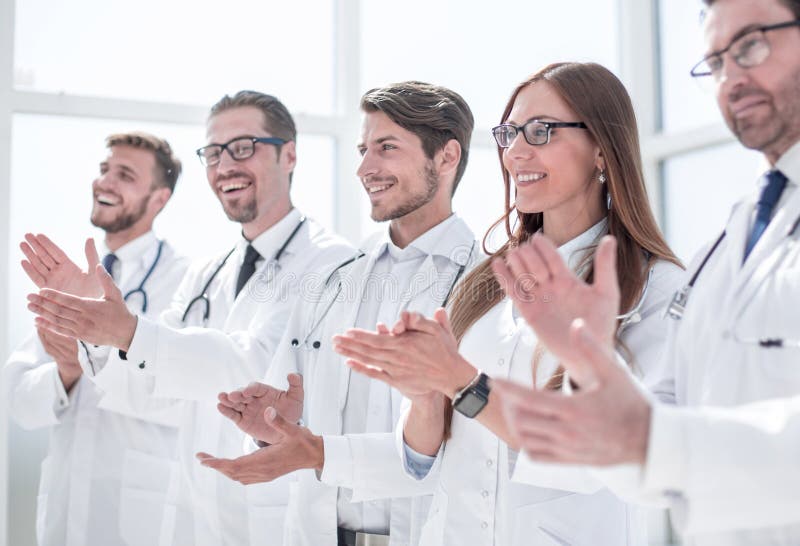 Group of Successful Doctors Applauds Stock Image - Image of doctors ...