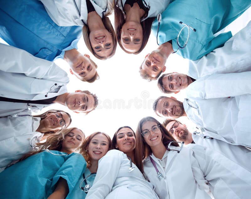 Group of Successful Doctors Standing in a Circle Stock Photo - Image of ...