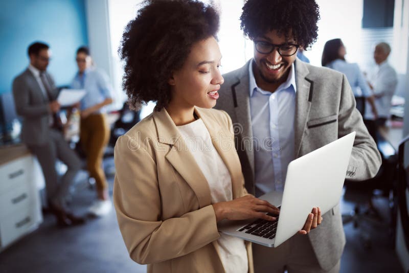 Group of Successful Business People at Work in Office Stock Image ...