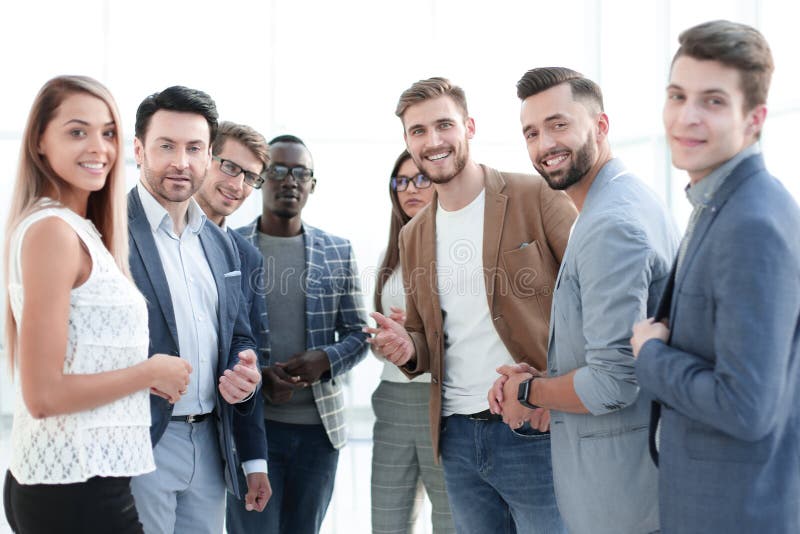 Young Employees in the Workplace in a Modern Office Stock Image - Image ...
