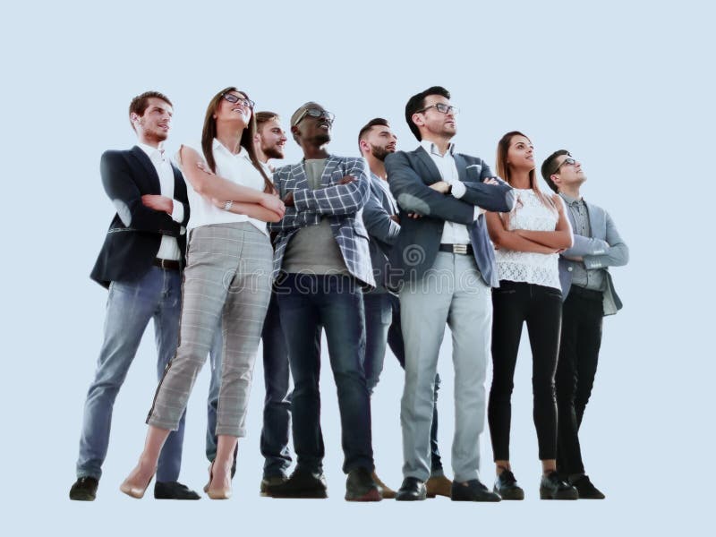 Group of Successful Young People Looking at Copy Space Stock Image ...