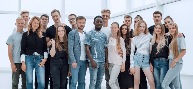 Group of Successful Young People Standing Together. Stock Image - Image ...