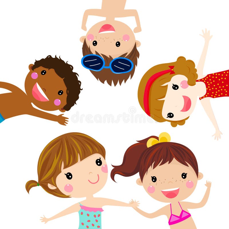 Group of summer kids stock vector. Illustration of suit - 98969343