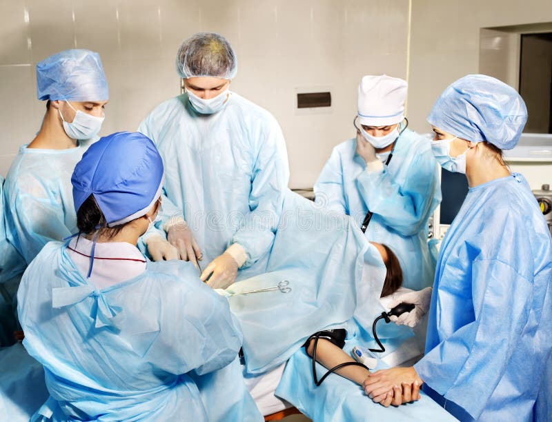 Group of Surgeon Looking at Patient. Stock Image - Image of pain, group ...