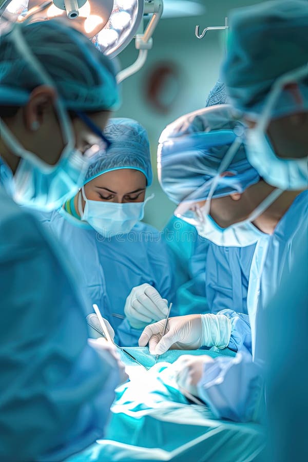 A Group of Surgeons in the Operating Room. Selective Focus Stock Photo ...
