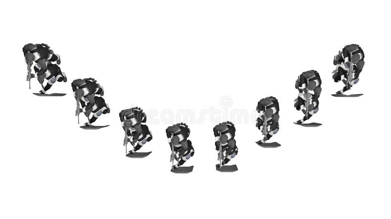 Group Swat with Shields Top View Stock Illustration - Illustration of ...