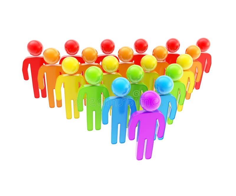 Abstract Colorful Group of People or Students or C Stock Vector ...