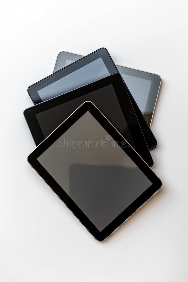 A Group of Tablet Computers Stacked on Top of Each Other, Great for ...