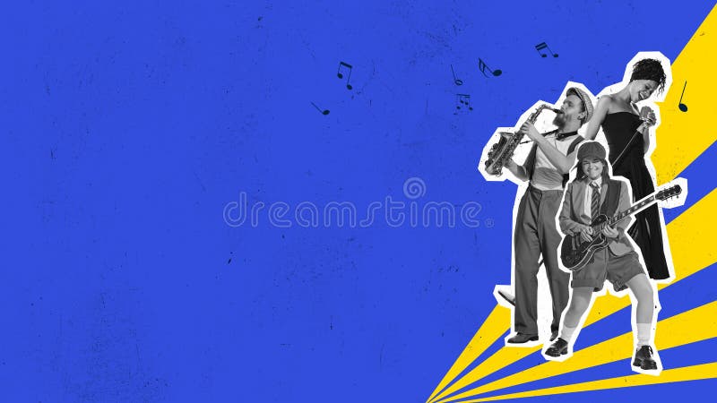 Group of Talented People, Musicians Making Live Classical Performance ...