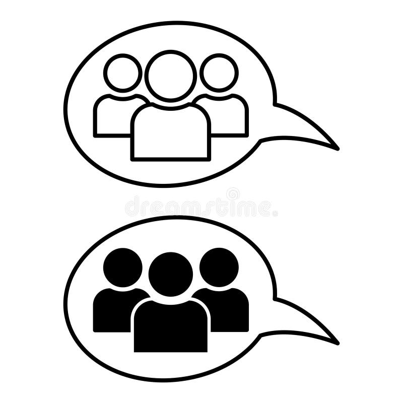 Group Talk Icons. stock vector. Illustration of isolated - 356521513