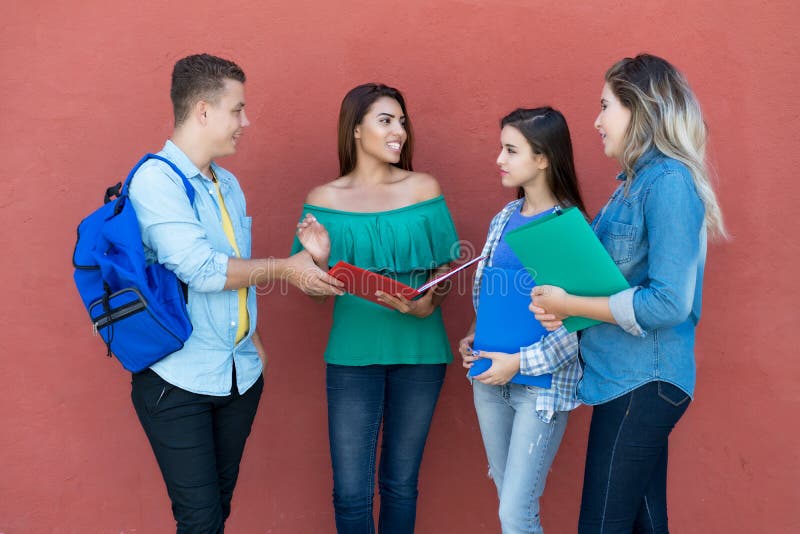 Group of Talking Students and Young Adults Stock Photo - Image of ...