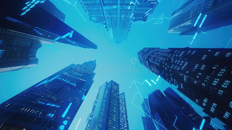 Group of Tall Buildings in a City Stock Image - Image of dense ...