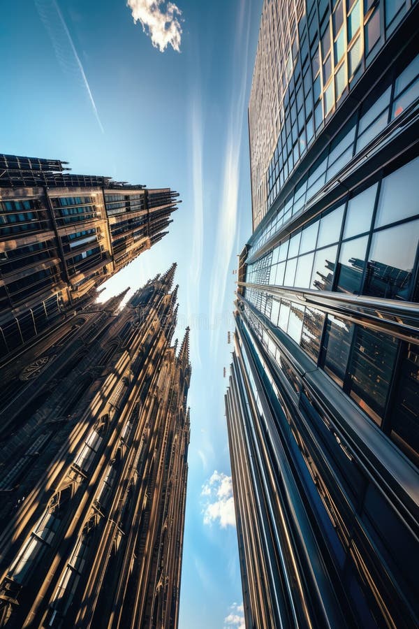 A Group of Tall Buildings in a City Stock Image - Image of architecture ...