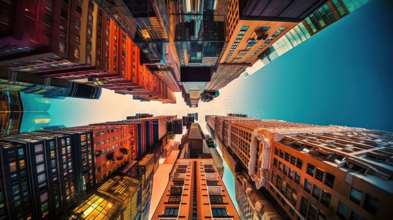 Tall Buildings Looking Up Stock Illustrations – 53 Tall Buildings ...