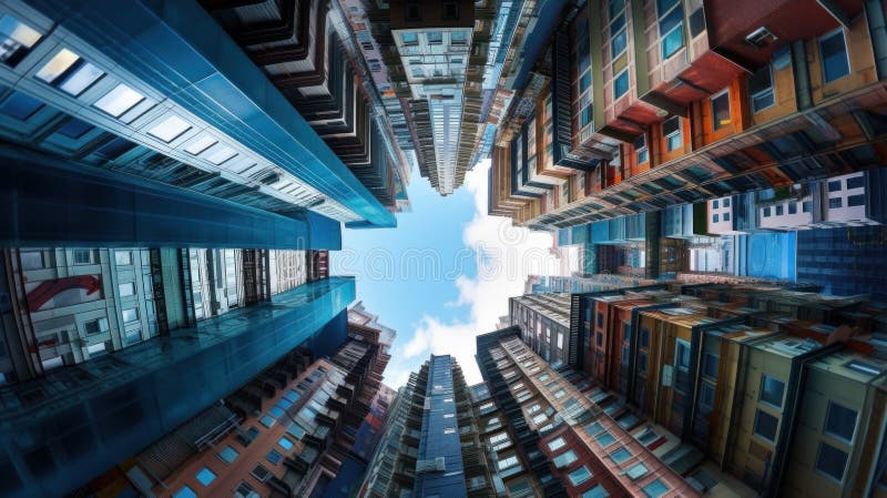 Tall Buildings Looking Up Stock Illustrations – 53 Tall Buildings ...