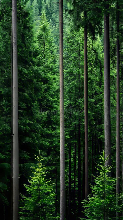 A Group of Trees that are Growing Out of the Ground Stock Image - Image ...