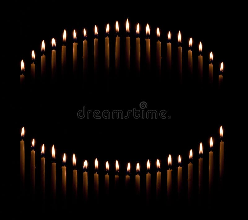 Taper candles make circle stock image. Image of candlelight - 30013587