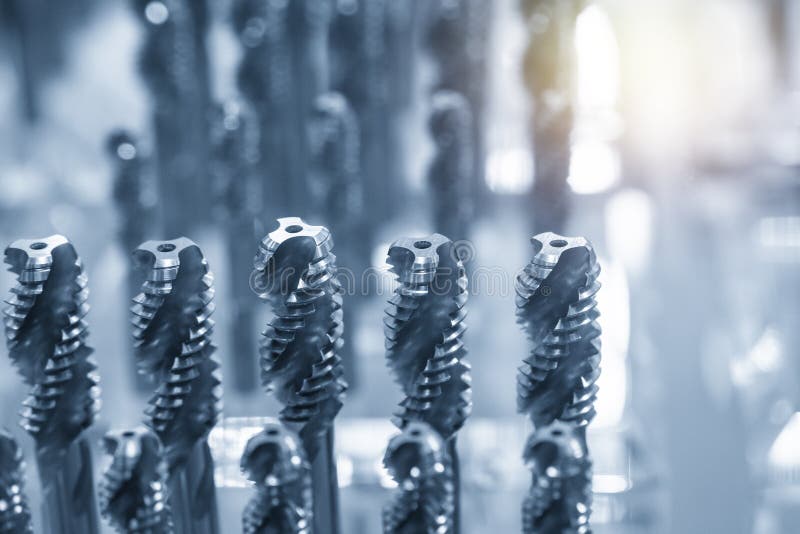 The Group of Tapping Tool for CNC Machine. Stock Photo - Image of blade ...