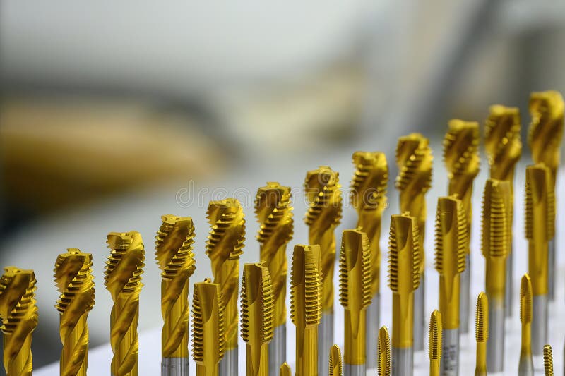 The Group of Tapping Tool Special Coating for CNC Machine Stock Image ...