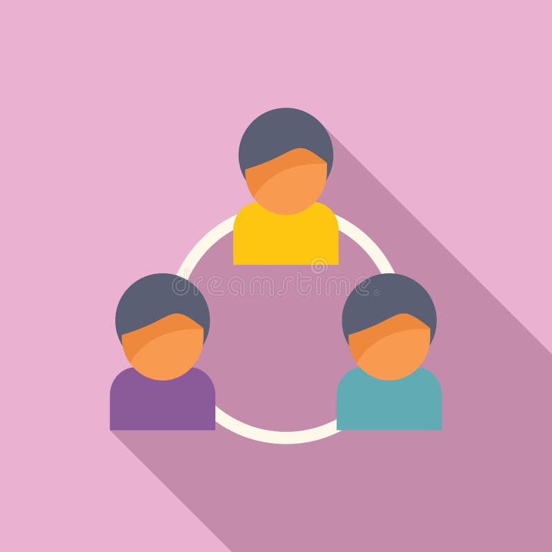 Group Team Coping Skills Icon Flat Vector. Tension Therapy Stock Illustration - Illustration of ...