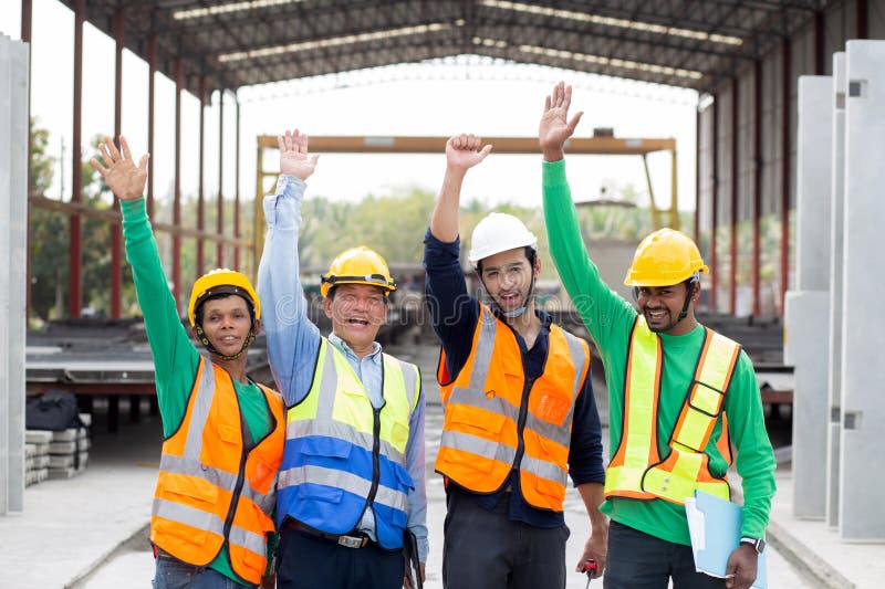 Group Teamwork Architect Harmonious with Hands for Achievement Together ...