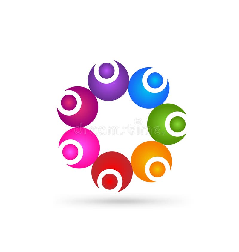 Group Teamwork People, Strong Partnership, Vector Logo Stock Vector ...