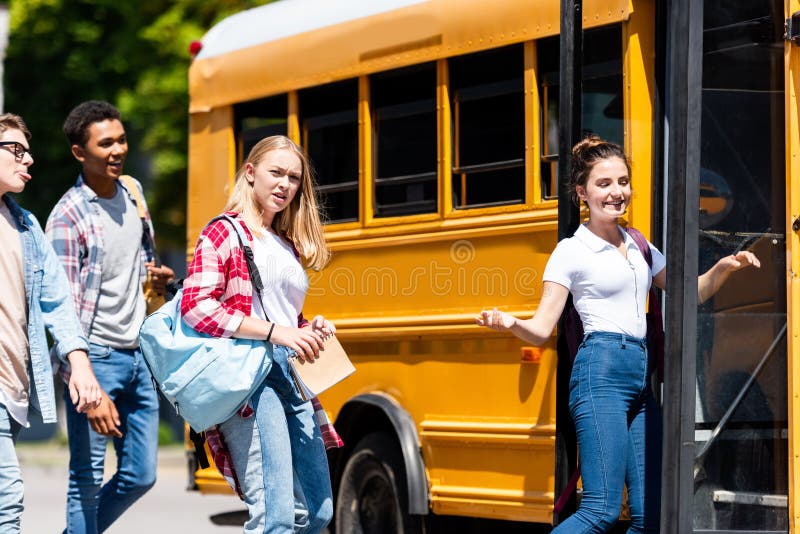 Entering School Bus Stock Photos - Free & Royalty-Free Stock Photos ...