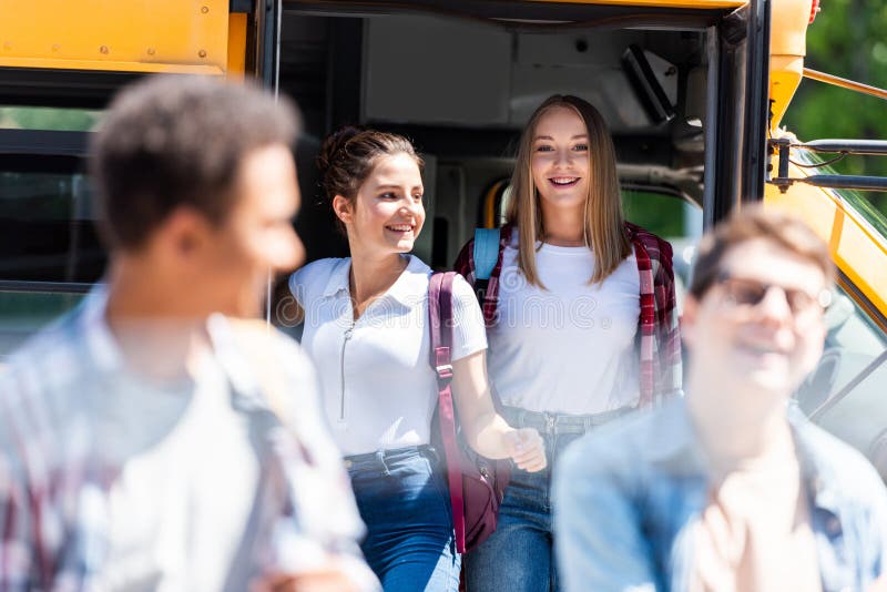Group of Teen Students Walking Out of Stock Image - Image of blackboy ...