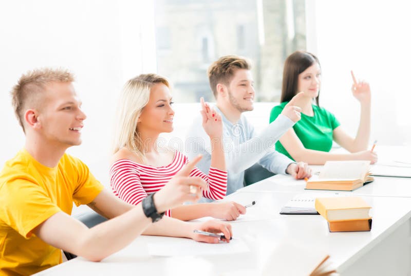 Group of Teenage Students Isolated on White Stock Image - Image of ...