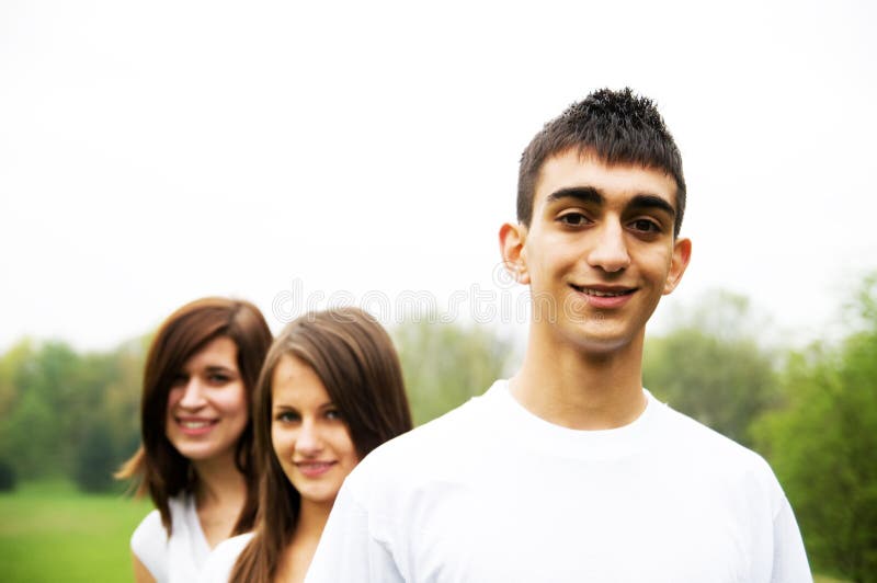 Group of teenagers stock image. Image of caucasian, natural - 9132583