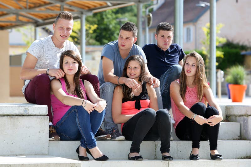 Group of teenagers stock image. Image of caucasian, vacation - 48949271
