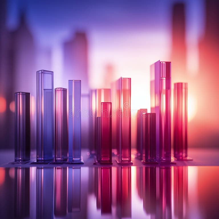 A Group of Test Tubes in Front of a City Skyline Stock Illustration ...
