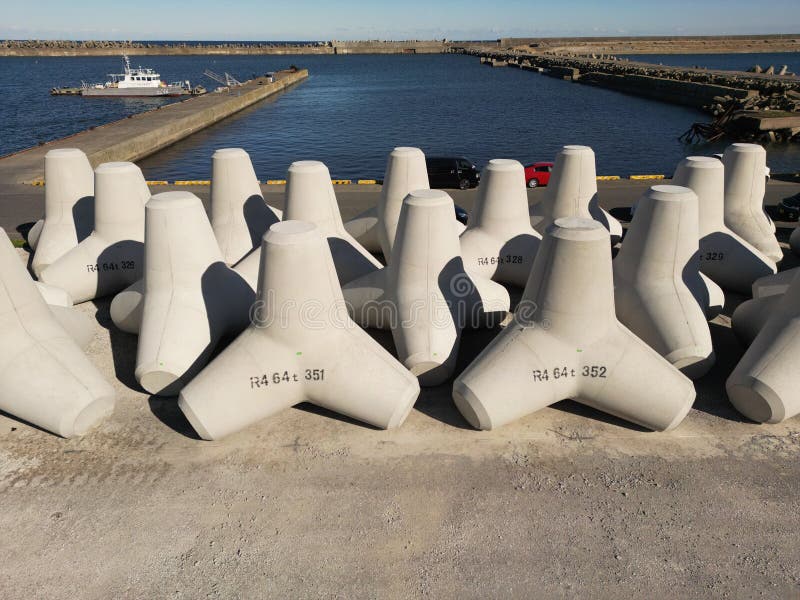 Group of Tetrapods at the Seashore in Japan on a Sunny Day Stock Photo ...