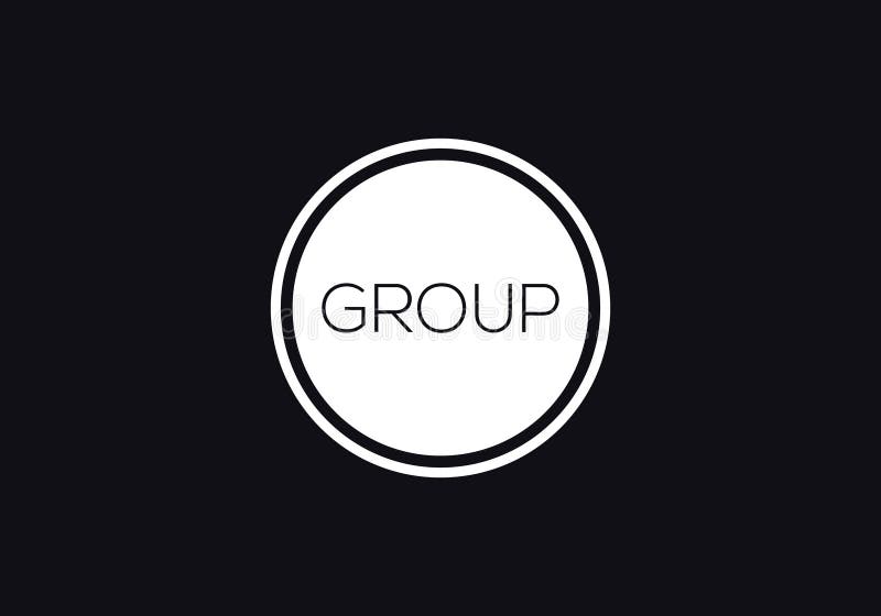 Group Text Vector Template. Abstract Text Circle Design Stock Vector ...