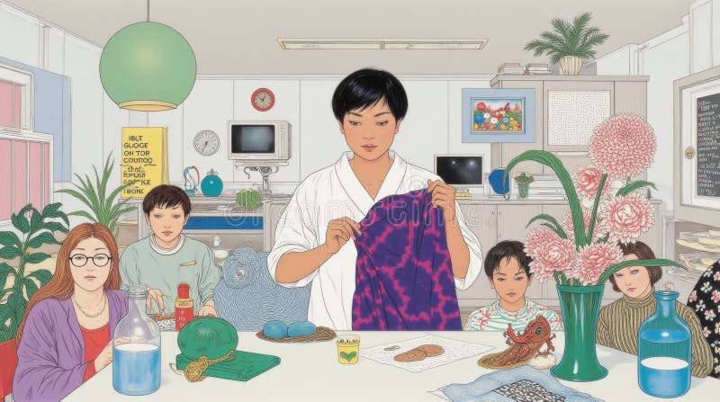 Scientists Presenting New Textile in Modern Laboratory Stock Photo ...