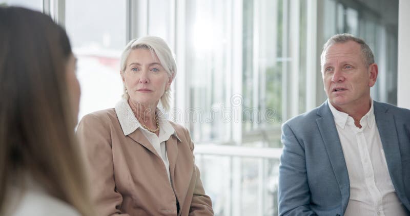 Group in Therapy, Business People in Discussion with Support, Care and ...