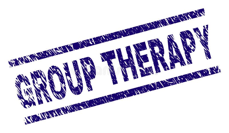 Grunge Textured GROUP THERAPY Stamp Seal Stock Vector - Illustration of ...