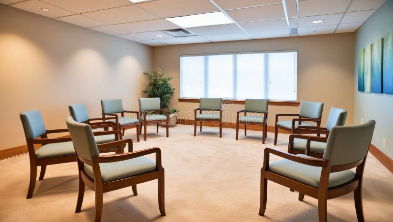 Group Therapy Session Empty Chairs Arranged in Psychologist S Office ...