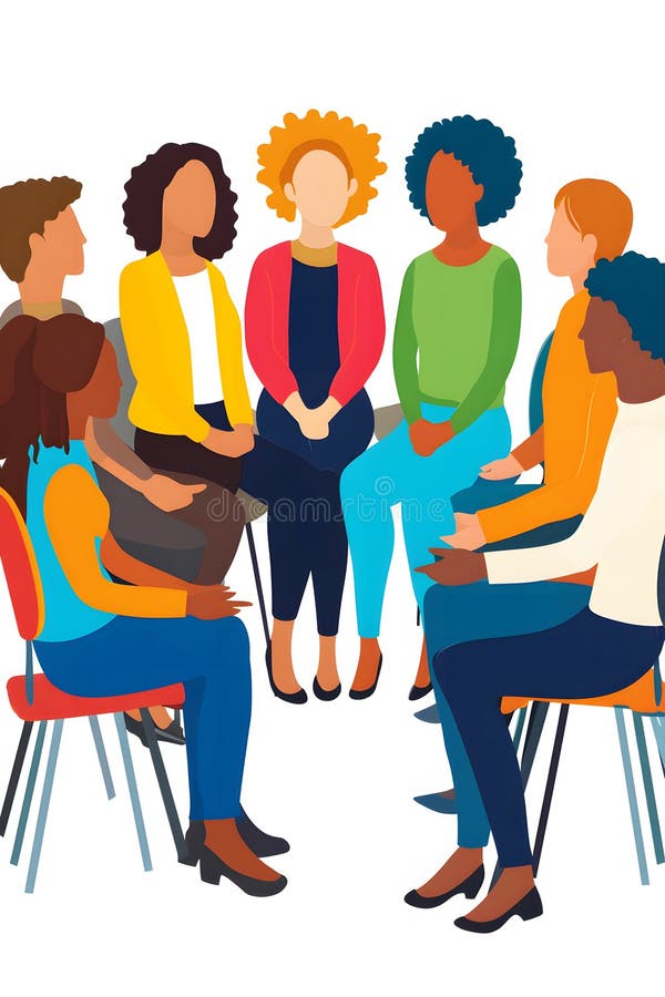 Illustration of Diverse Group on Growth Chart Shows Social Growth and ...